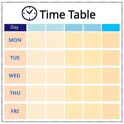 Timetables - Scholastic | Islamic School in Lahore | O Level / Hifz